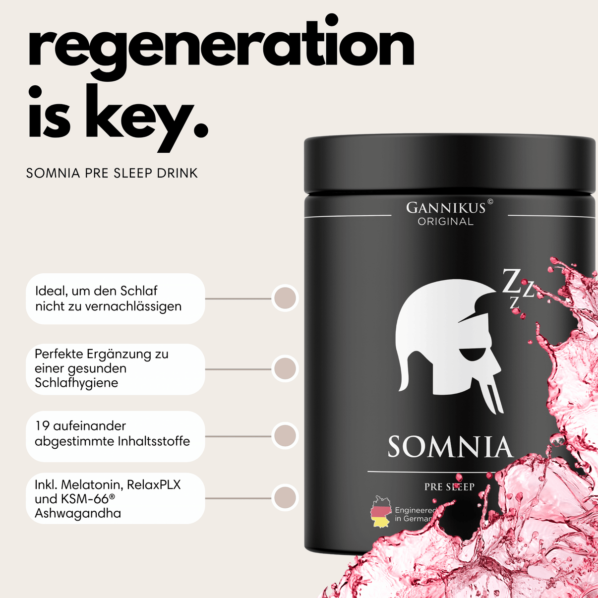 SOMNIA - PRE SLEEP DRINK - 480g